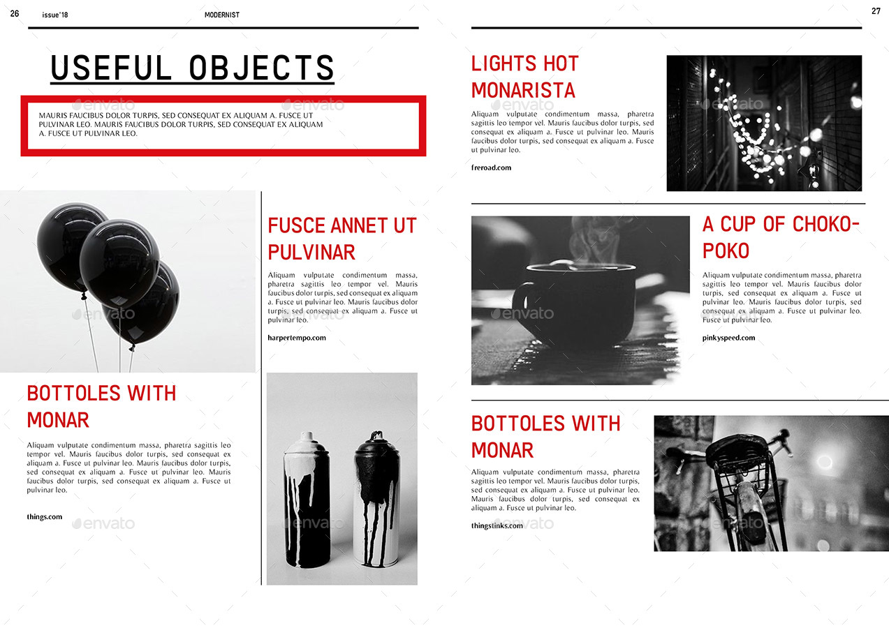 Modernist Magazine 30 pages, Print Templates | GraphicRiver