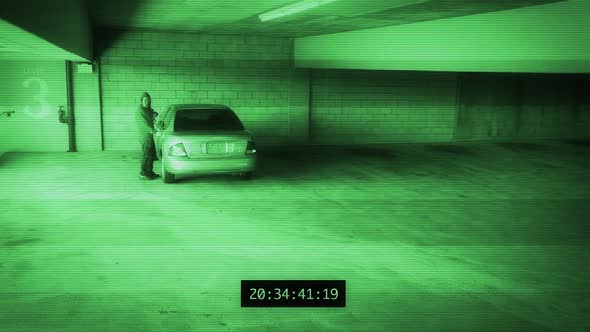 Security camera footage of a car being broken into, Stock Footage ...