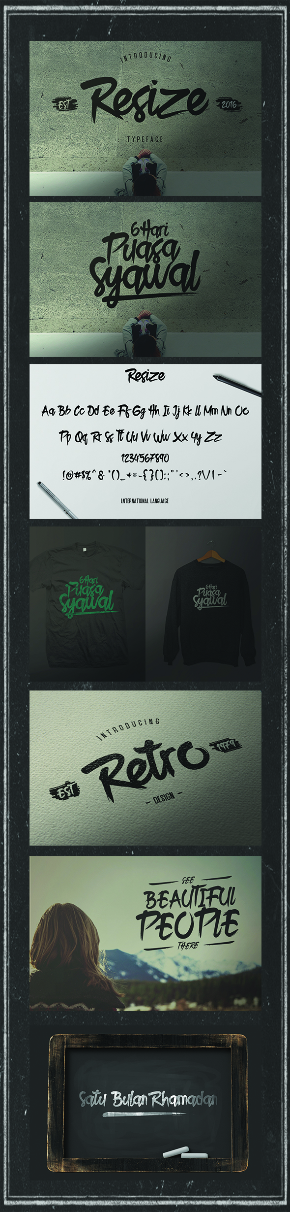 Resize Typeface, Fonts | GraphicRiver