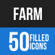 Farm Blue & Black Icons by IconBunny | GraphicRiver
