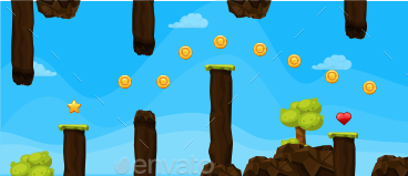 2d Grass Game Platformer Tilesets, Game Assets | GraphicRiver