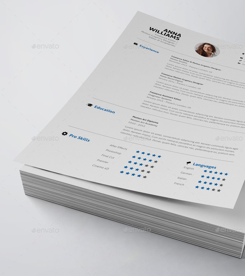 Resume/CV, Print Templates | GraphicRiver