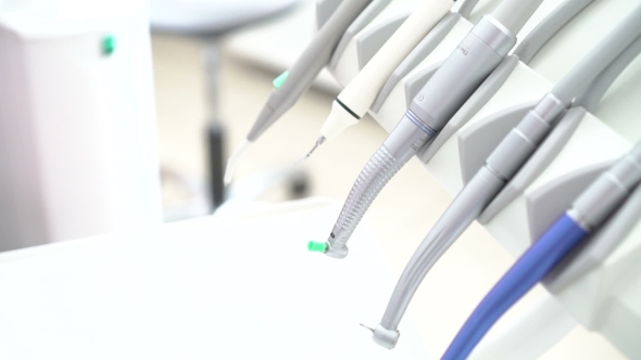Of Modern Dental Tools, Many Instruments, Stock Footage | VideoHive