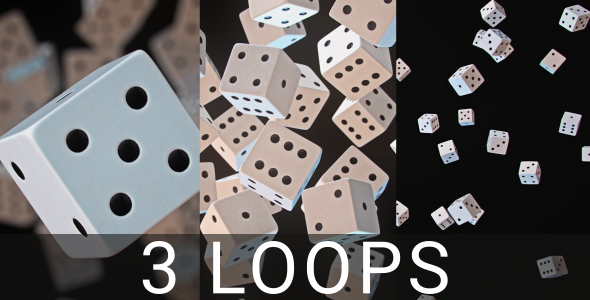Floating Dice Loops, Motion Graphics | VideoHive