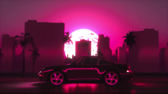 80s Car Loop, Motion Graphics | VideoHive