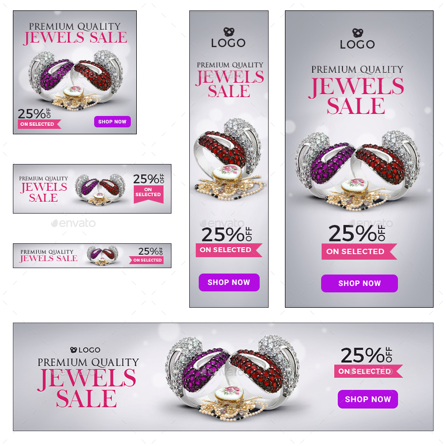 Jewelry Sale Banners by Hyov | GraphicRiver