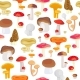 Forest Mushroom Seamless Pattern, Vectors | GraphicRiver
