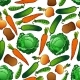 Fresh Farm Vegetables Seamless Pattern, Vectors | GraphicRiver