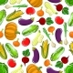 Seamless Pattern Background Of Ripe Vegetables, Vectors | GraphicRiver