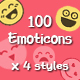 100 Emoticons Icons, Icons | GraphicRiver