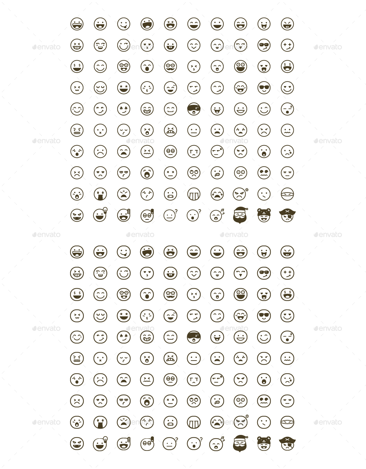 100 Emoticons Icons, Icons | GraphicRiver