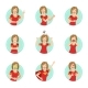 Emotion Body Language Illustration Set With Woman by Top_Vectors ...