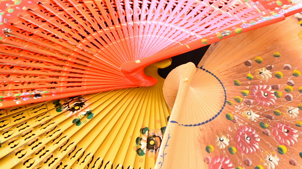 Hand Fans Object Gyrating, Stock Footage | VideoHive