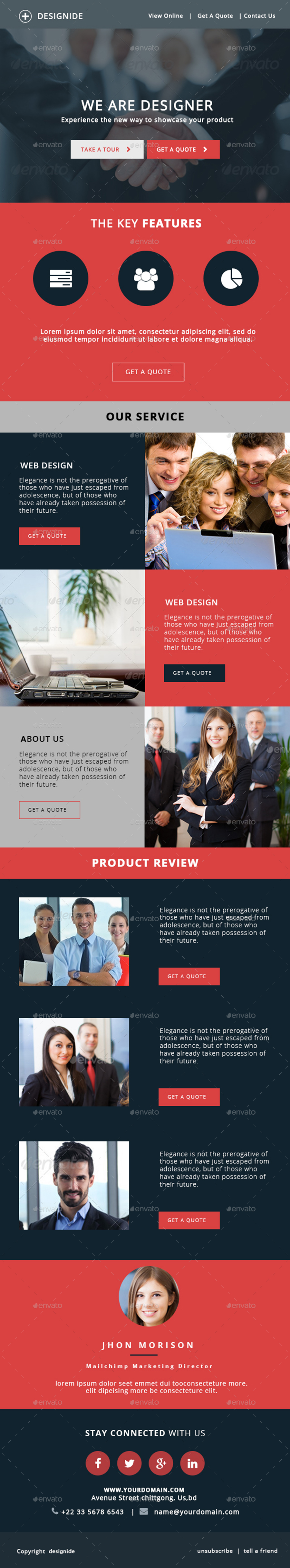 Multipurpose Email Template V14, Web Elements | GraphicRiver