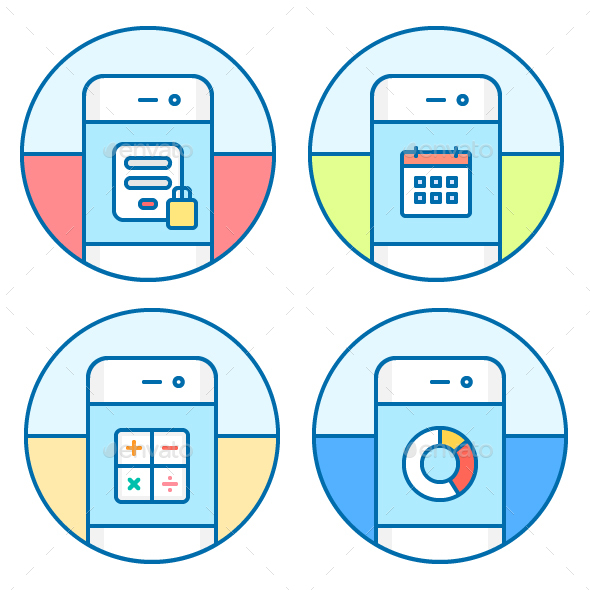 20 Mobile App Icons, Icons | GraphicRiver