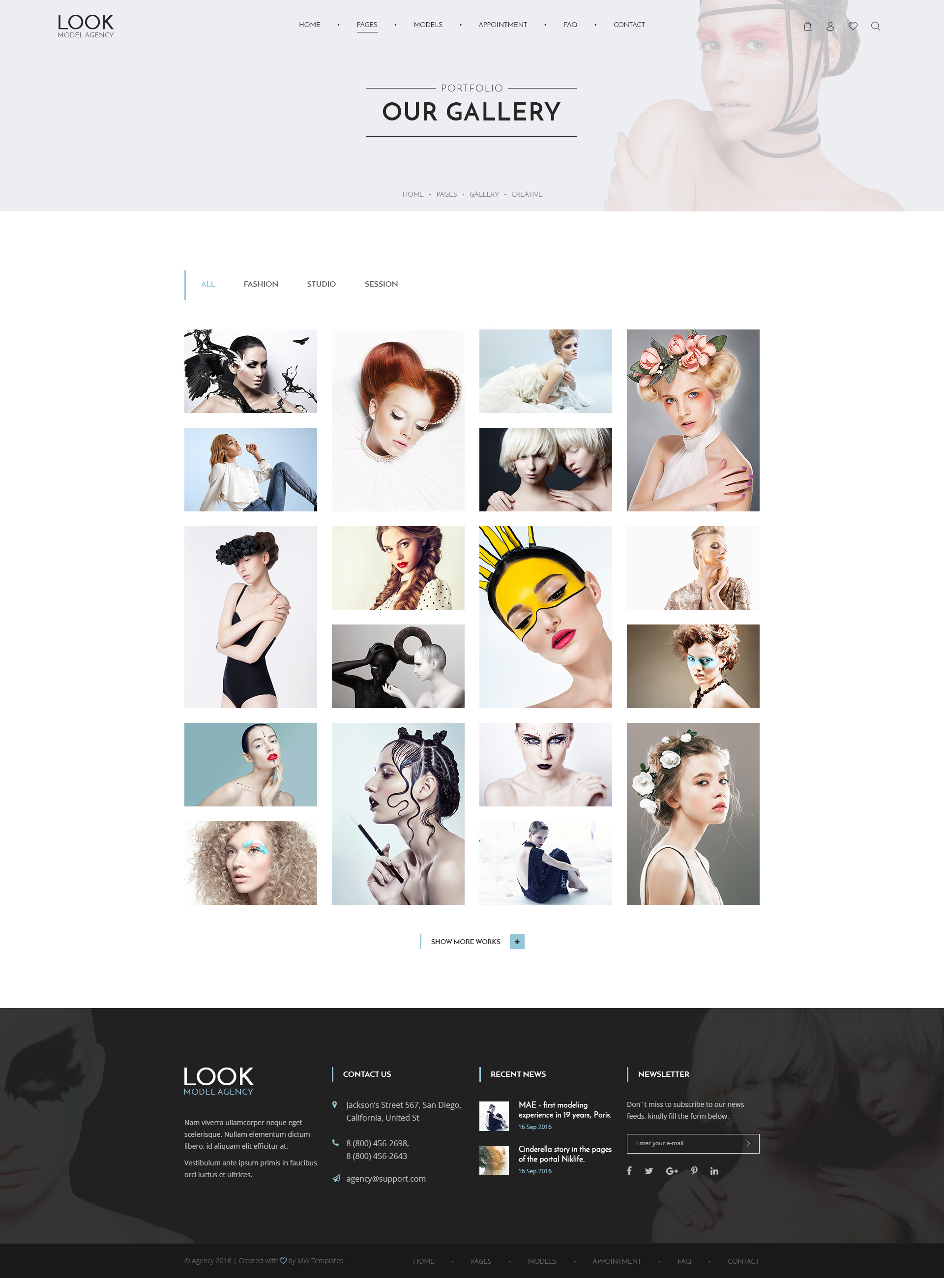 LOOK - Model Agency PSD Template by mwtemplates | ThemeForest