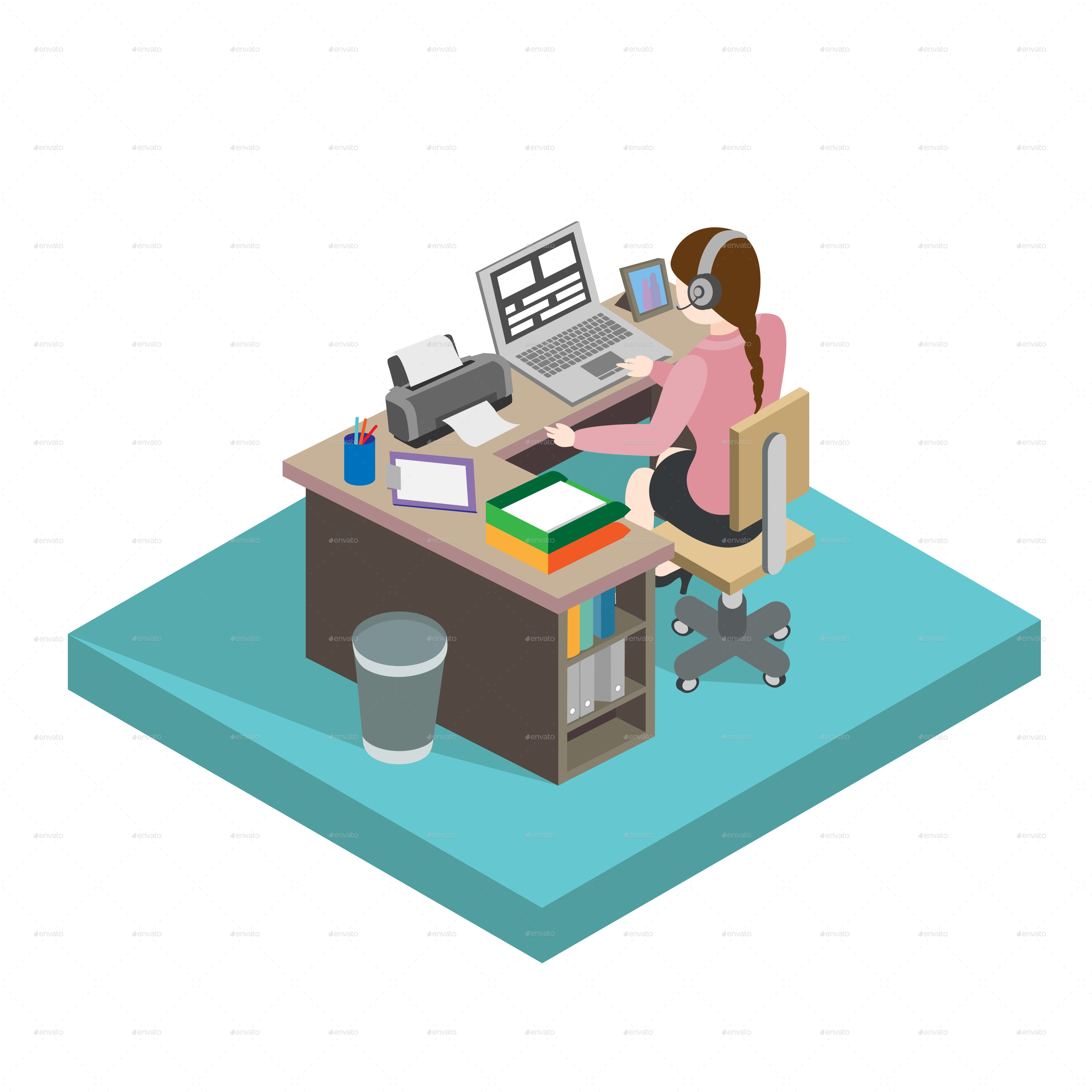 Office Secertary, Vectors | GraphicRiver