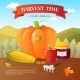 Autumn Harvest Time Flat Poster , Vectors | GraphicRiver