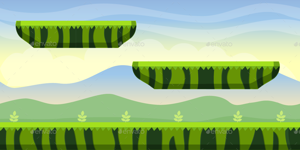 10 Platformer Game Backgrounds Set by pasilan | GraphicRiver
