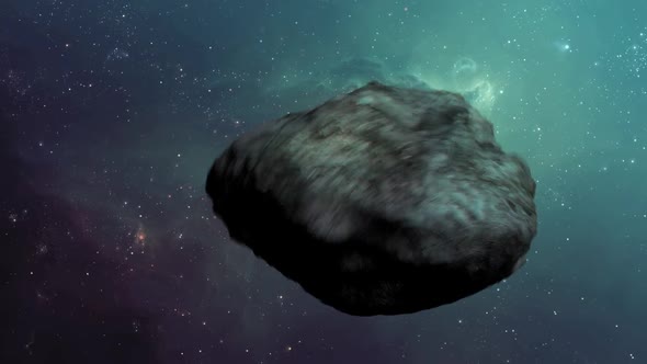 Asteroid Traveling Fast In Outer Space, Motion Graphics | VideoHive