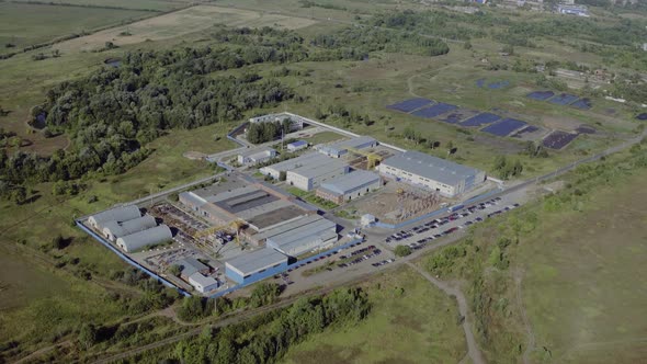 Constructions of a Modern Production Buildings Factory, the Exterior ...