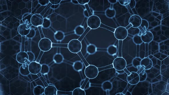 Rotation of molecule sphere, Motion Graphics | VideoHive