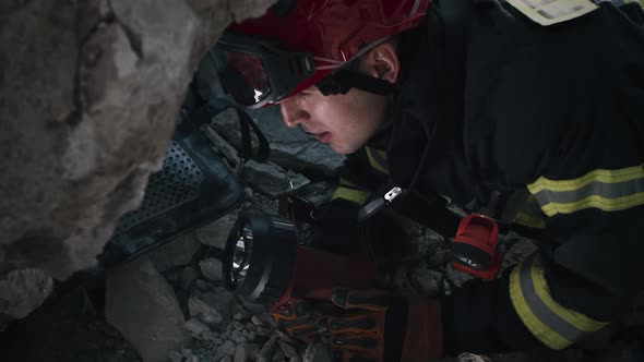 Emergency Service Worker Rescuing Survivors, Stock Footage | VideoHive