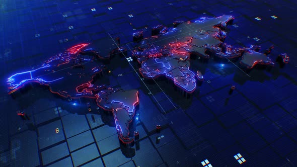 World Map 4k Loop, Motion Graphics | VideoHive