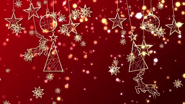 Golden Christmas Loop Background, Motion Graphics | VideoHive