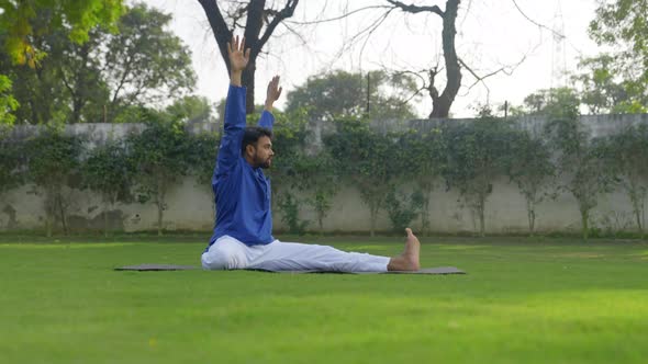 Folded Leg Forward Bend Yoga Pose or Triang Mukha Eka Pada ...