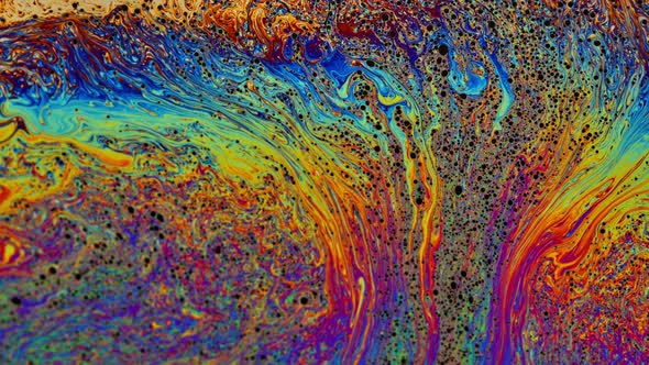 Multiple Streaks of Color in a Swirling Motion Macro Abtract Shot ...