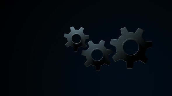 gears in motion. animation loop on the theme of the mechanism or ...