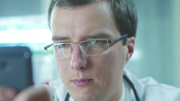 Doctor Locking In Mobile Phone, Stock Footage | VideoHive