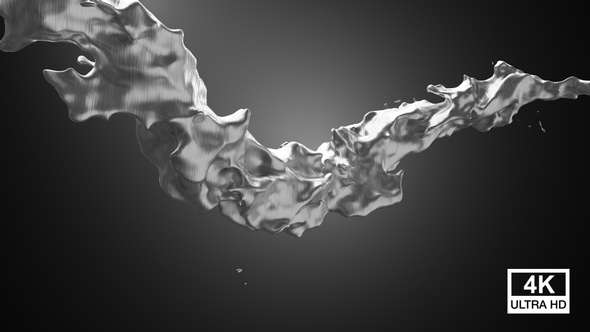 Liquid Metal Flow Splash 4K, Motion Graphics | VideoHive