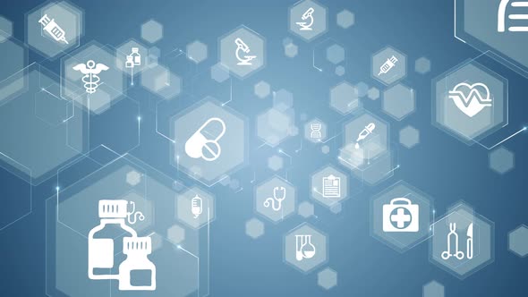 Medical Light Blue Background, Motion Graphics | VideoHive