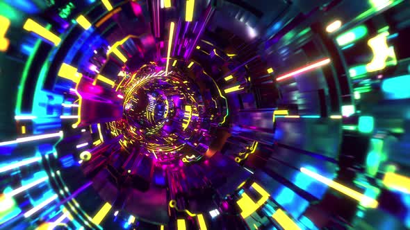 Cyberpunk Tunnel Infinite Loop, Motion Graphics | VideoHive