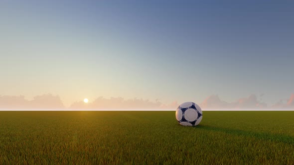 Soccer Ball Sunset Sunrise Sport Concept, Motion Graphics | VideoHive