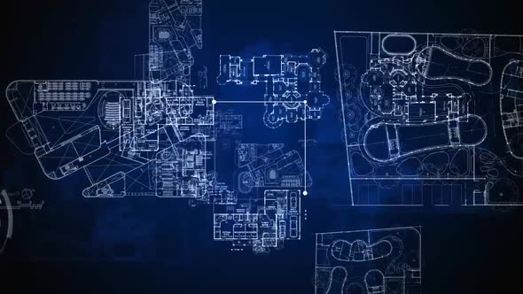 Architectural Blueprints Loop, Motion Graphics | VideoHive