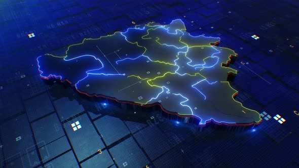 Iraq Map 4k Loop by EA09studio | VideoHive