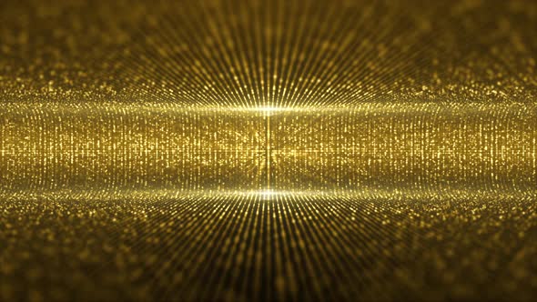 Virtual Gold Particles Stage Lights Background 02, Motion Graphics