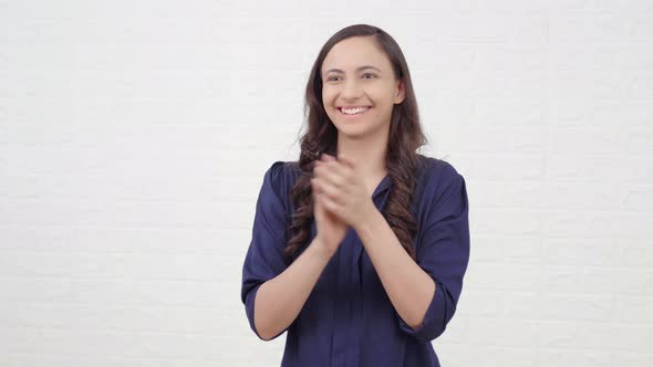 Indian girl clapping, Stock Footage | VideoHive