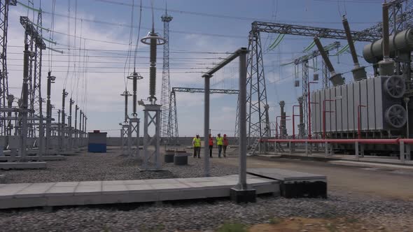 Utility Poles and Generators on Power Station, Stock Footage | VideoHive