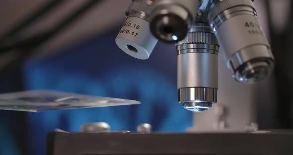 Revolver Head on the Microscope, Stock Footage | VideoHive