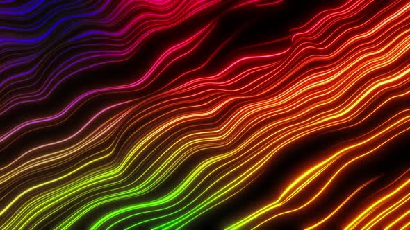 simulation of movement of lines of different colors, Motion Graphics