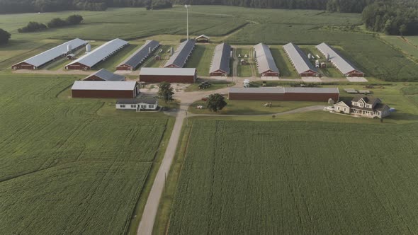 Overview of a complete functioning farm, Stock Footage | VideoHive