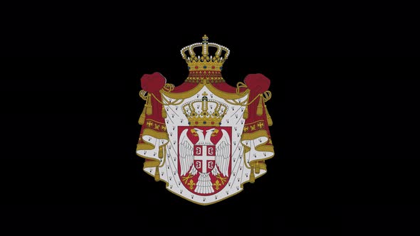 Coat Of Arms Of Serbia With Alpha Channel - 4K, Motion Graphics | VideoHive