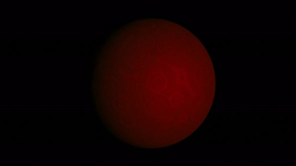 Little dark red planet isolated in deep space, Motion Graphics | VideoHive