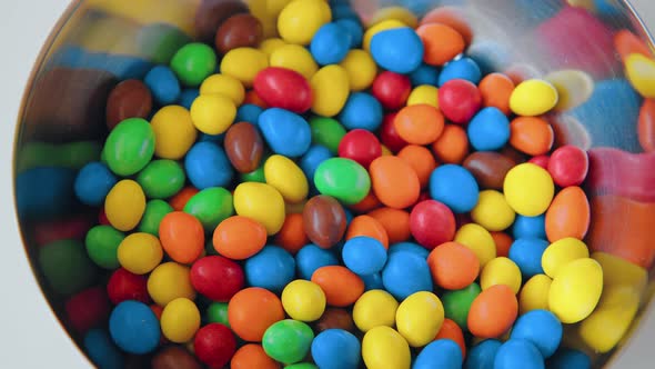 Many Colourful Candy Balls in Jar or Bowl, Stock Footage | VideoHive