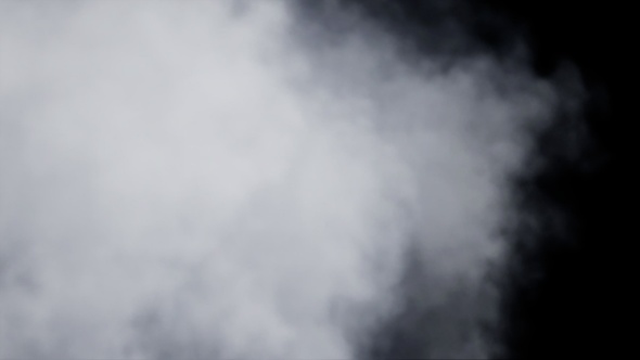 Smoke spread widely at the front of the screen Isolated by Alpha ...