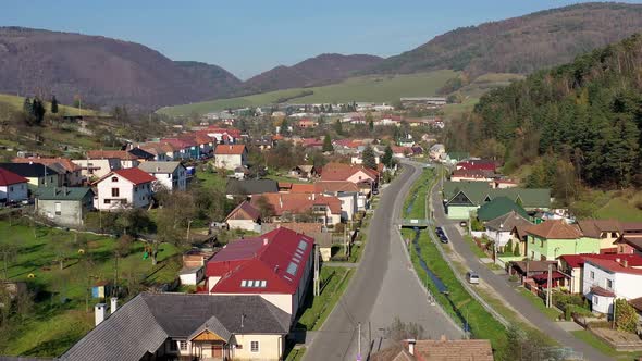 Aerial view of Kluknava village in Slovakia, Stock Footage | VideoHive